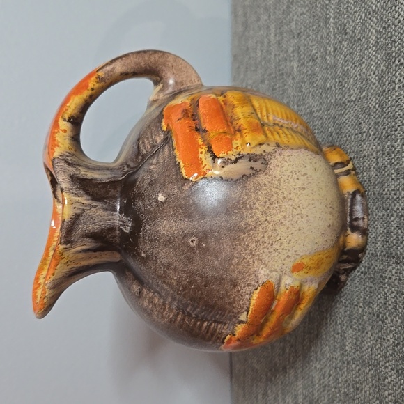 Vintage | Accents | Vintage Jasba Orange Tans Fat Lava Handcrafted ...